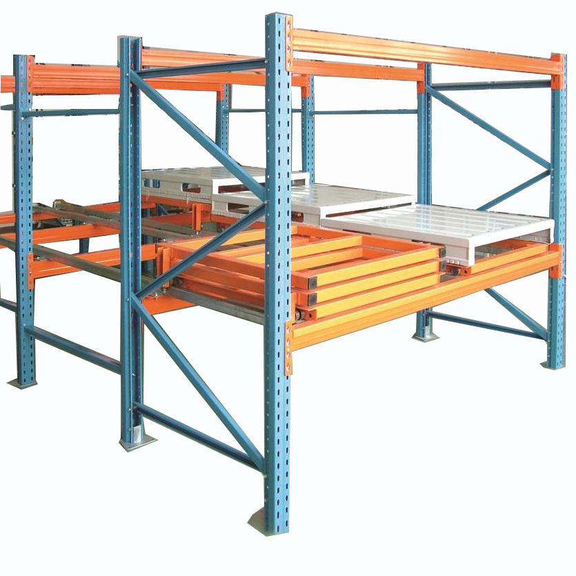 Long Service Life Push Back Racking Industrial Adjustable Metal Racks ...