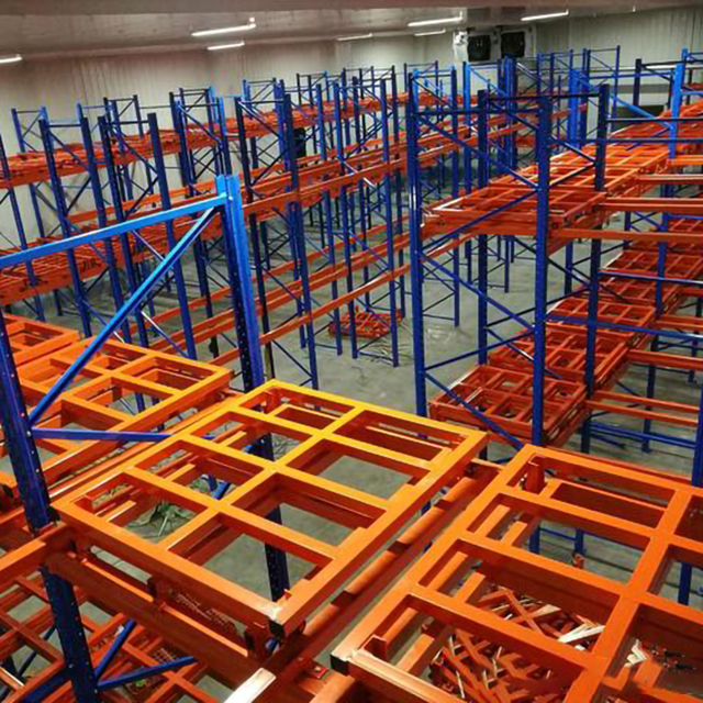 Long Service Life Push Back Racking Industrial Adjustable Metal Racks ...