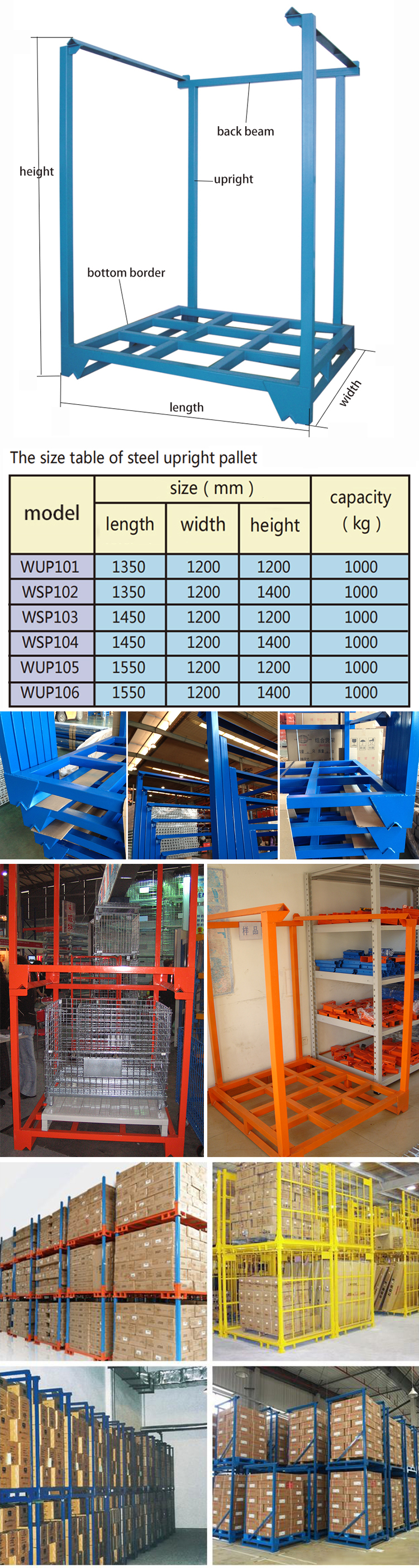 Portable Stack Rack Industrial Heavy Duty Warehouse Pallet Tire ...