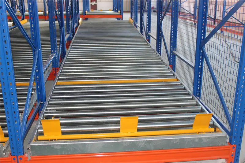 High Capacity Gravity Racking Rollers Steel Storage Rack Industrial ...